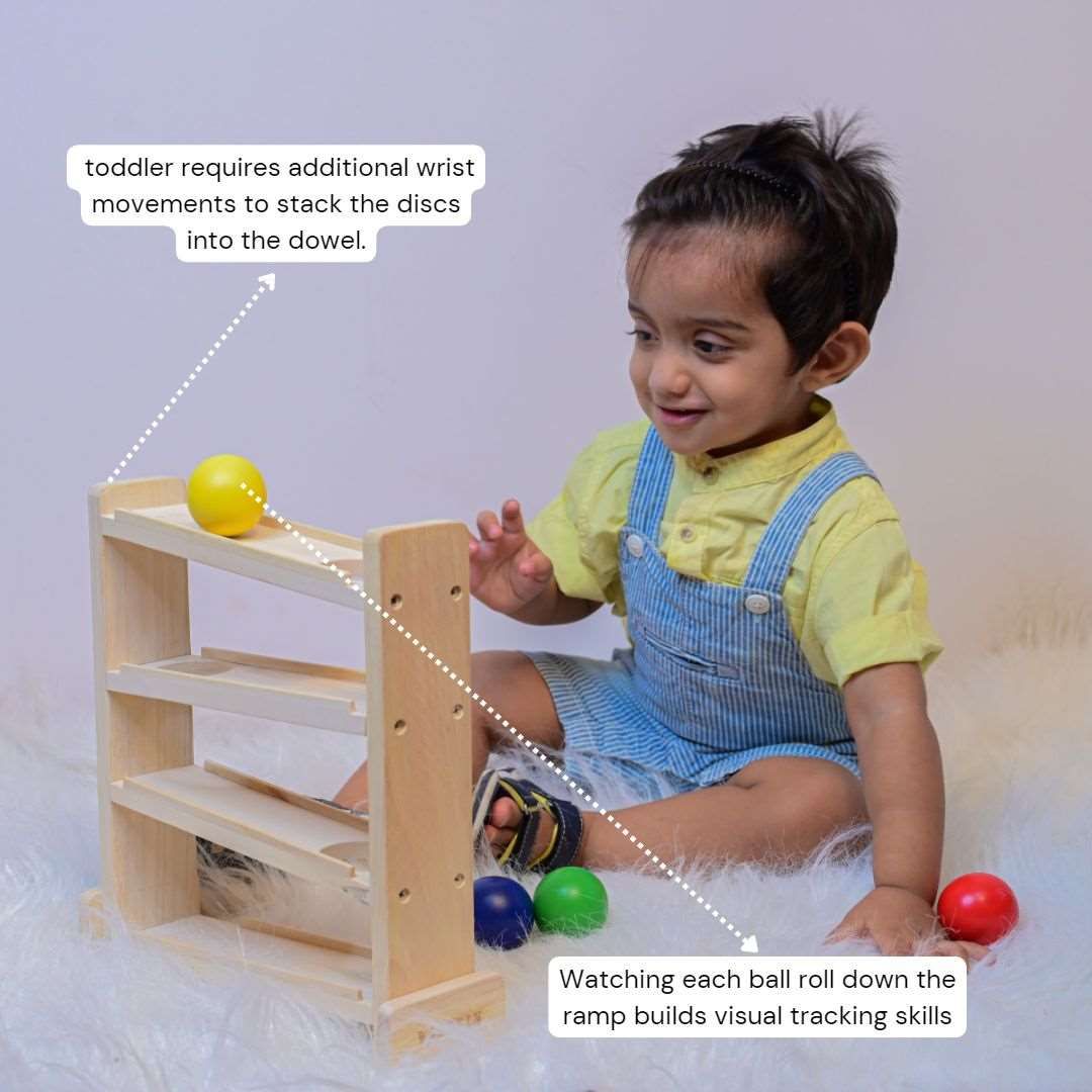Wooden Ball tracker For babies | Learning Toys For 6 Month Old – B4brain