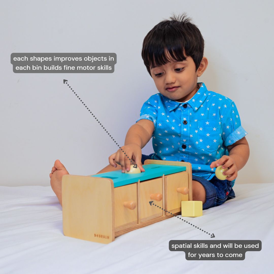 Shape Sorter box with bins for babies | Developmental Toys For 4 Month ...