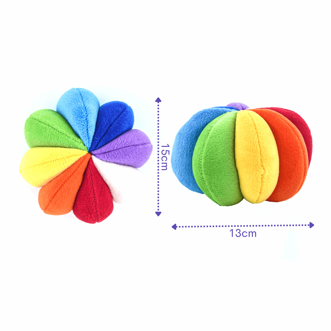 Rainbow Soft Ball For Babies | Montessori Toys For 18 Month Old – B4brain